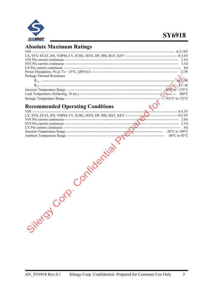 SY6918QDC datasheet page 3