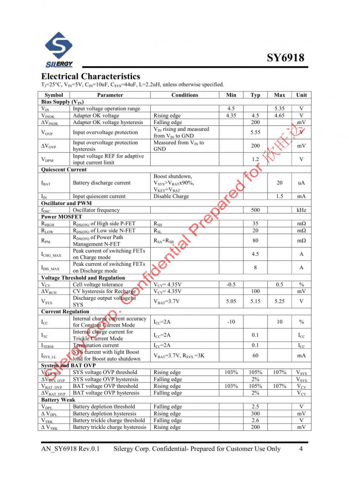 SY6918QDC datasheet page 4