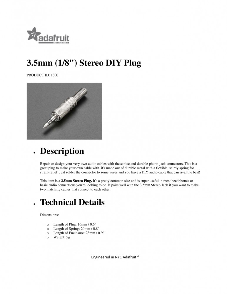Adafruit 1800 technical document image