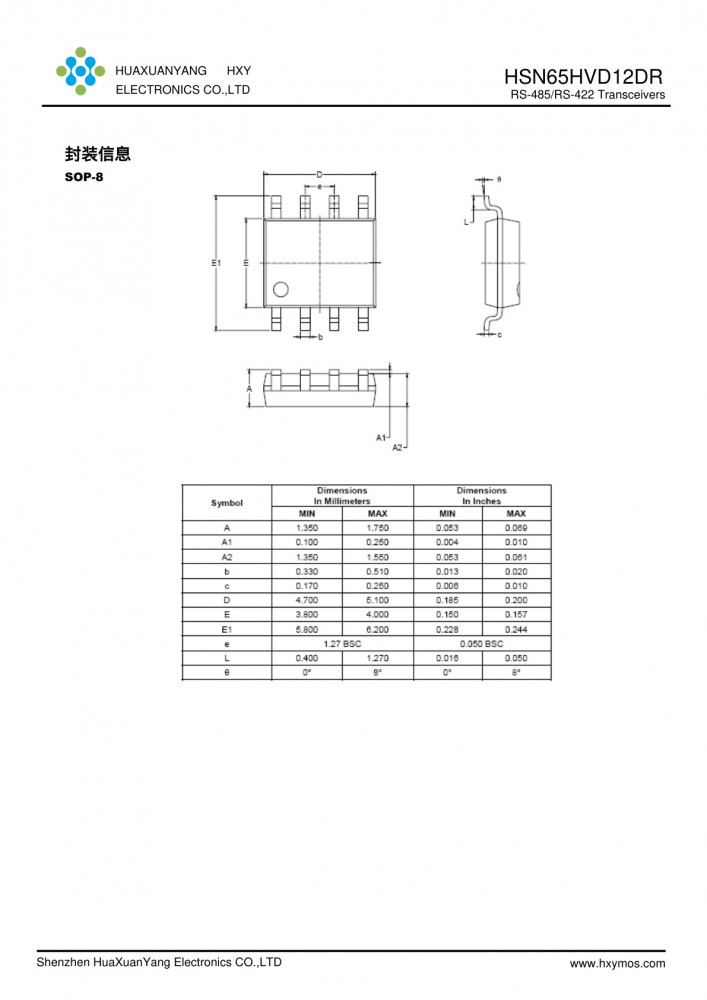 HSN65HVD12DR datasheet page 7