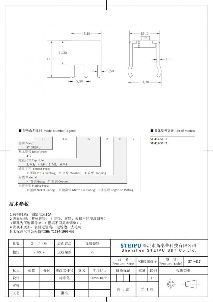 STEIPU ST-417 product drawing page