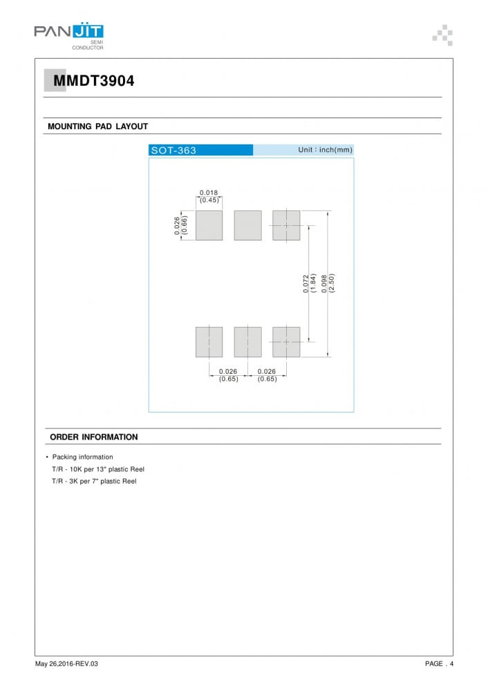 PANJIT MMDT3904 datasheet page 4
