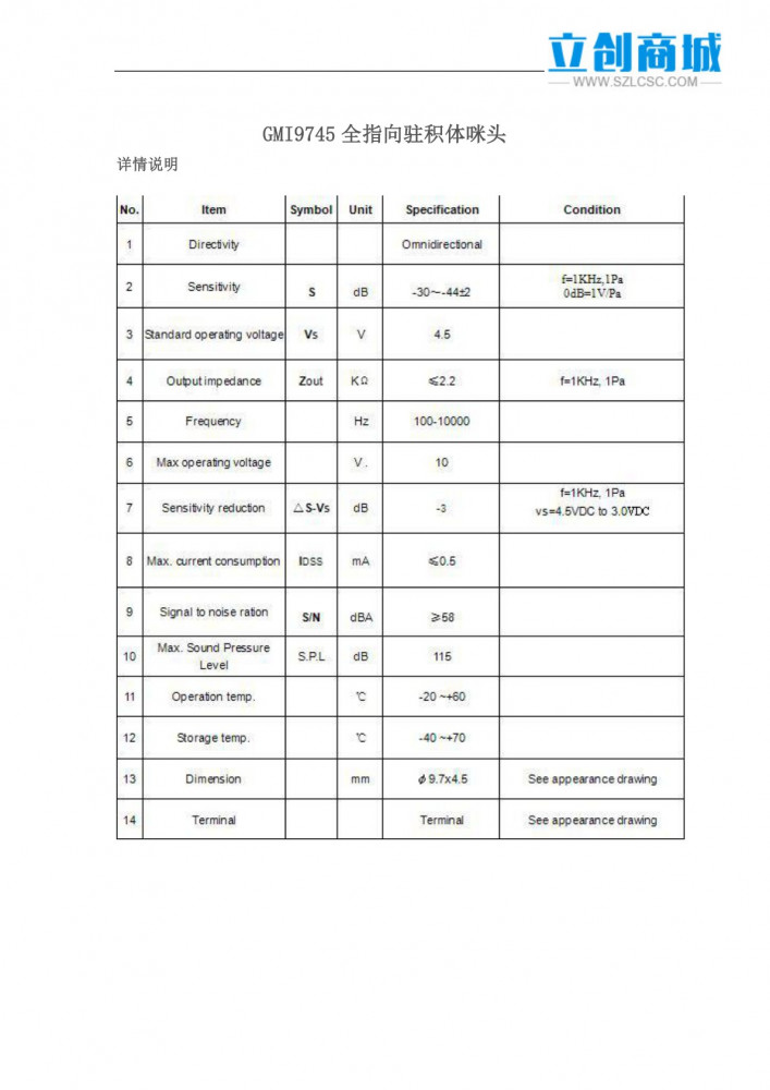 INGHAi GMI9745 product document page