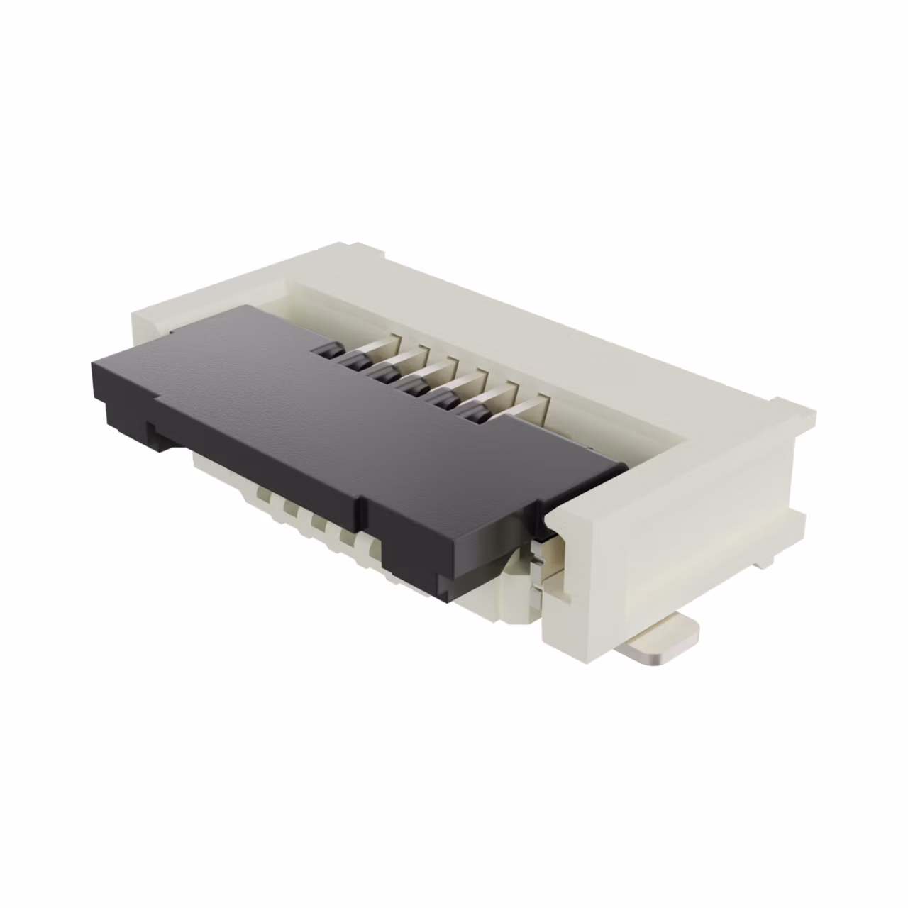 Easy-On FFC/FPC Connector, 0.50mm Pitch, 1.90mm Height, Single Bottom Contact (FS19), Right-Angle, Surface Mount, ZIF, 6 Circuits, Tin-Bismuth Plating for sale
