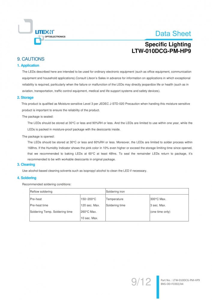 LTW-010DCG-PM-HP9 datasheet page 10