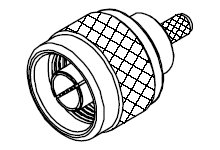 N Plug, Straight, Crimp, RG-142, RG-223, RG-400 and RG-55 Cable, Brass Body, Nickel (Ni) Plated, Bulk Bag, 50 Ohms for sale