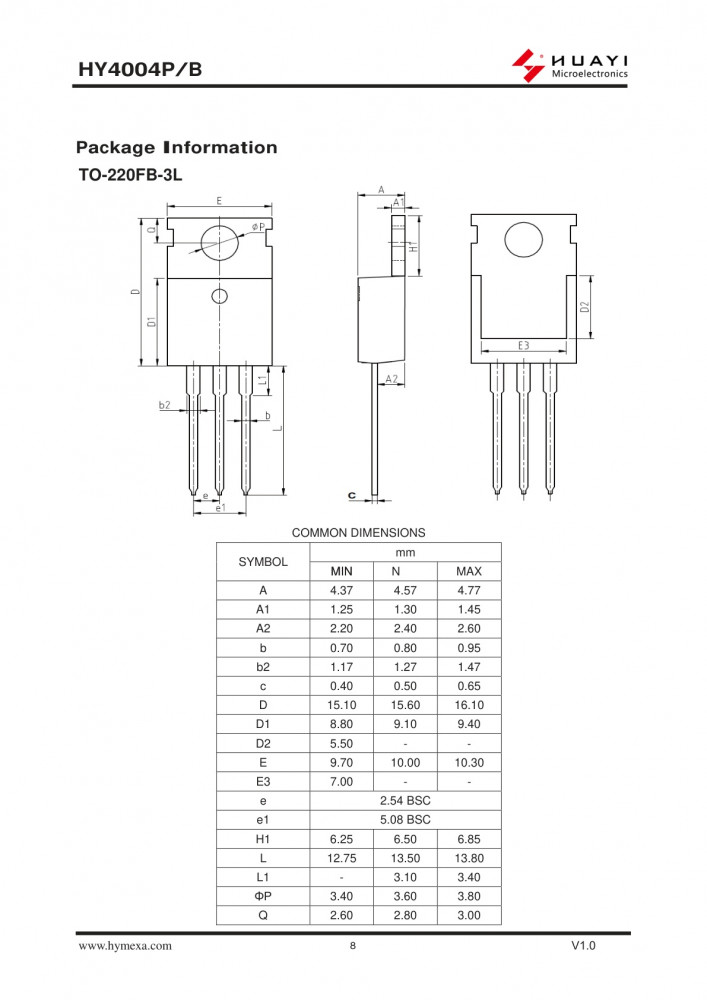 HY4004P datasheet page 8