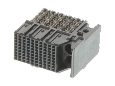 Impact 100 Ohm 3 Pair Right-Angle Daughtercard Receptacle, Left Guided, 8 Columns, 72 Circuits, Plated Through Hole Dimension 0.46mm, Lead-Free