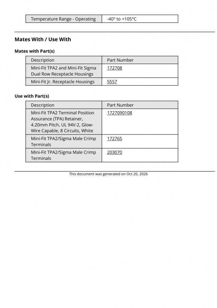 MOLEX 1727670116 technical document page 3