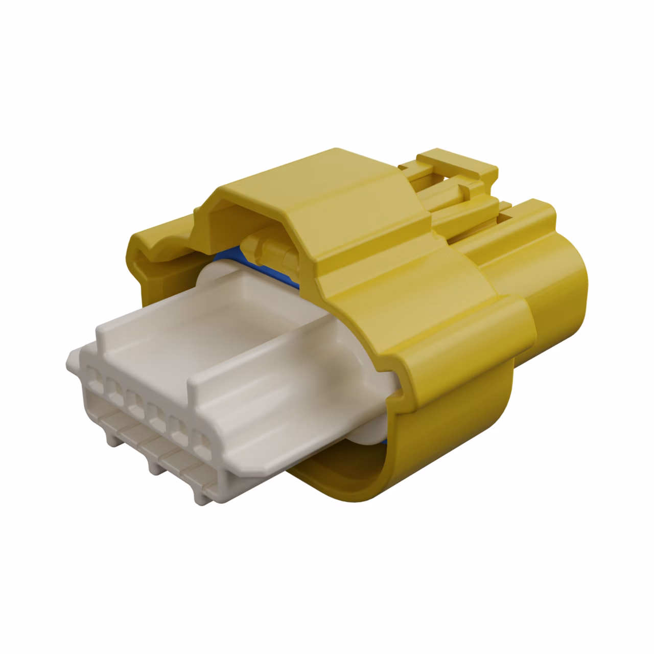 Squba Sealed Receptacle Assembly, 1.80mm Pitch, Single Row, 6 Circuits, Yellow for sale