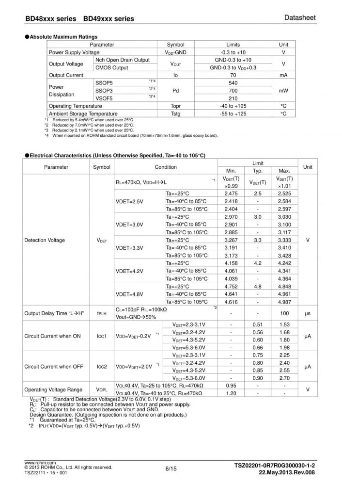 BD4837FVE-TR technical document page 6