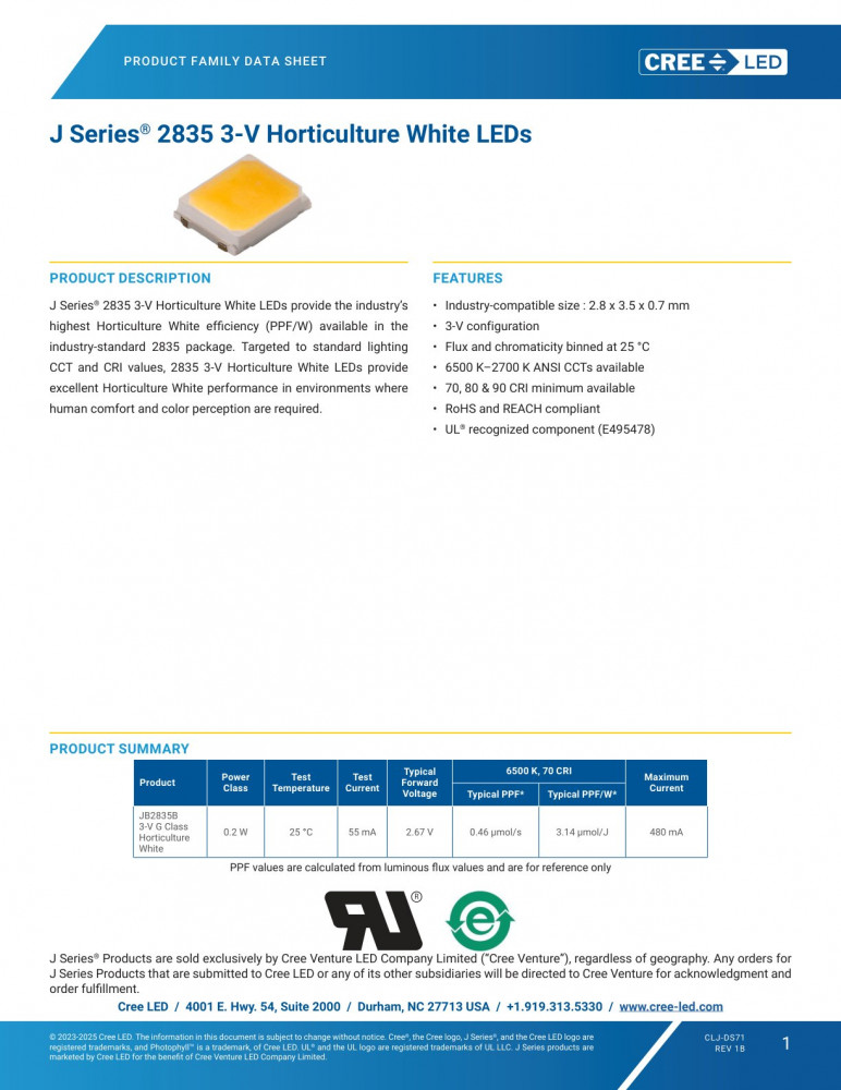 JB2835BWT-G-Hort datasheet page image 1
