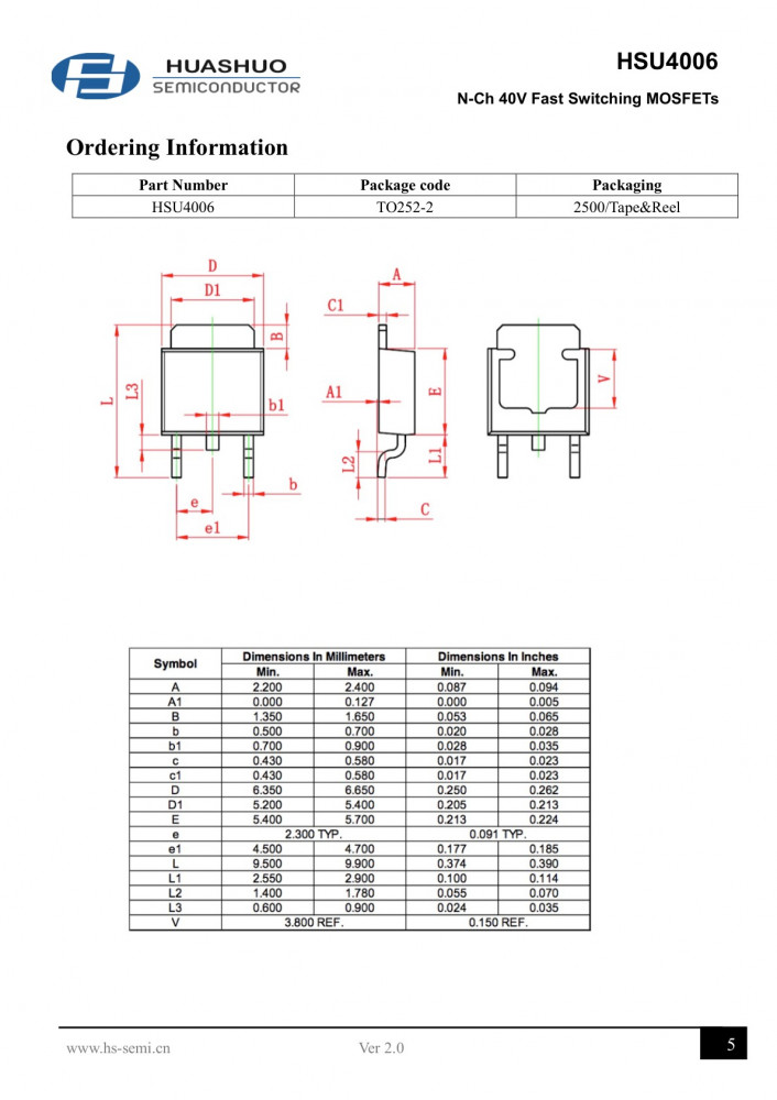 HSU4006 datasheet page 5