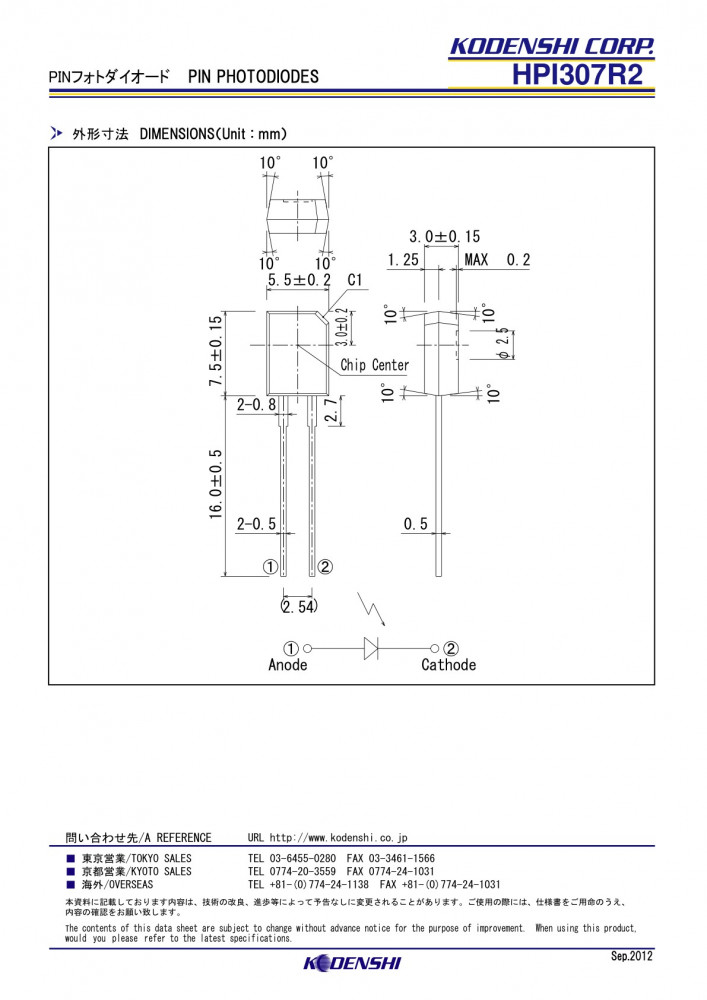 HPI307R2 datasheet page 3