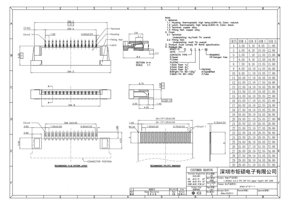 JUSHUO AFA07-S07ECA-00 customer drawing