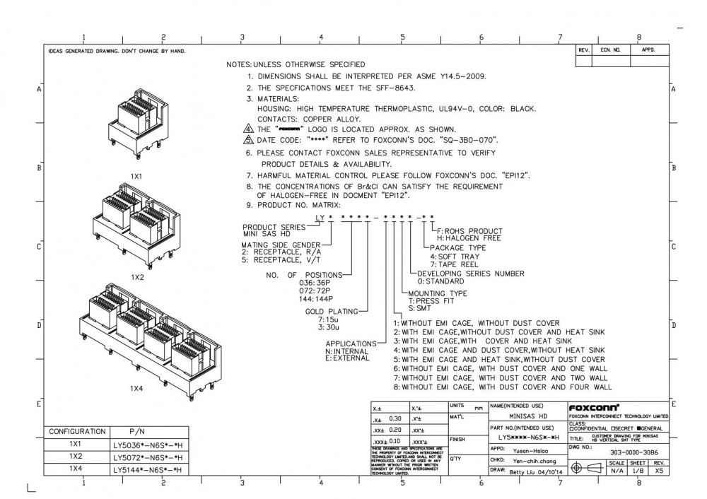 FOXCONN LY50363 drawing page 1