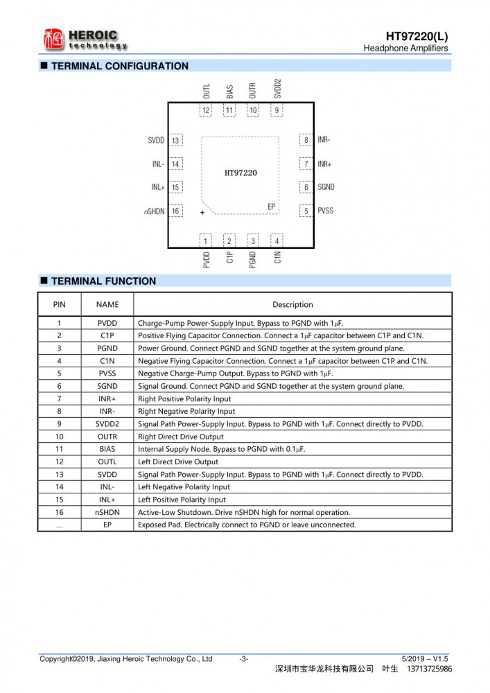 HT97220LSQER datasheet page 3
