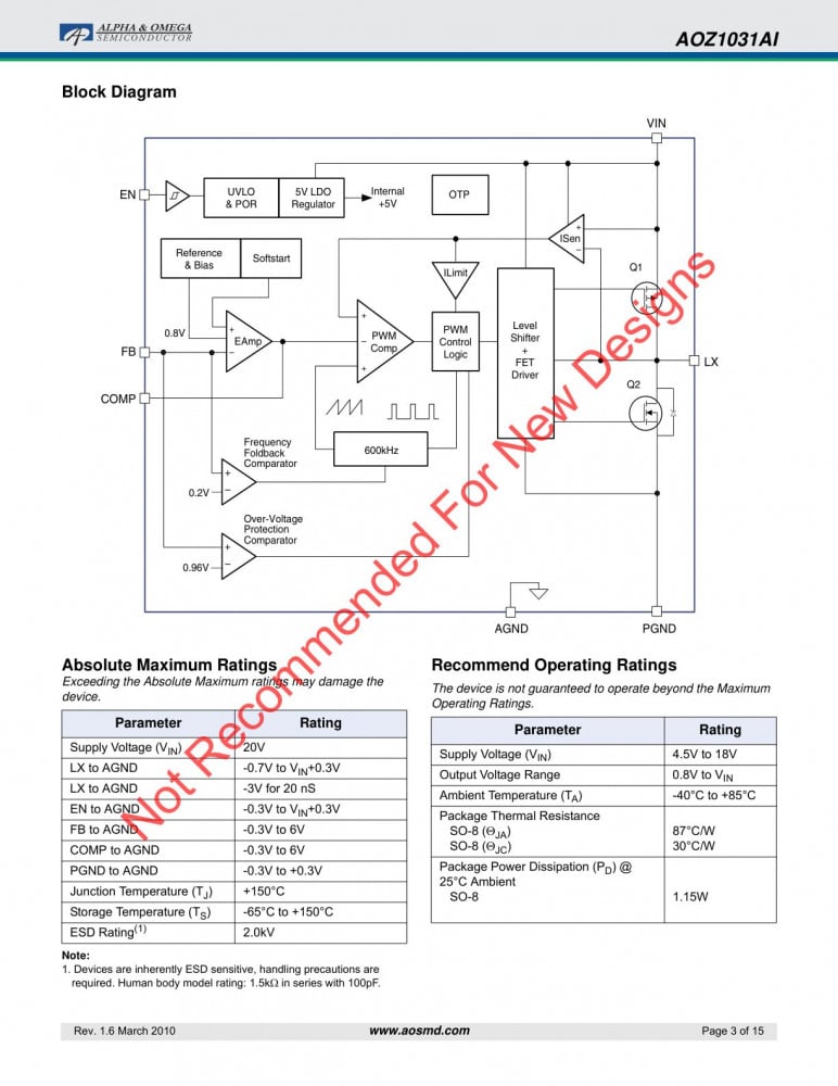 AOZ1031AI datasheet page 3