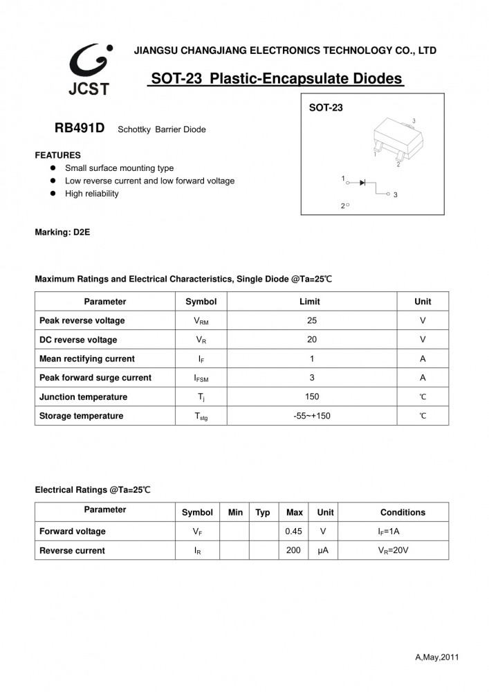 RB491D technical document page