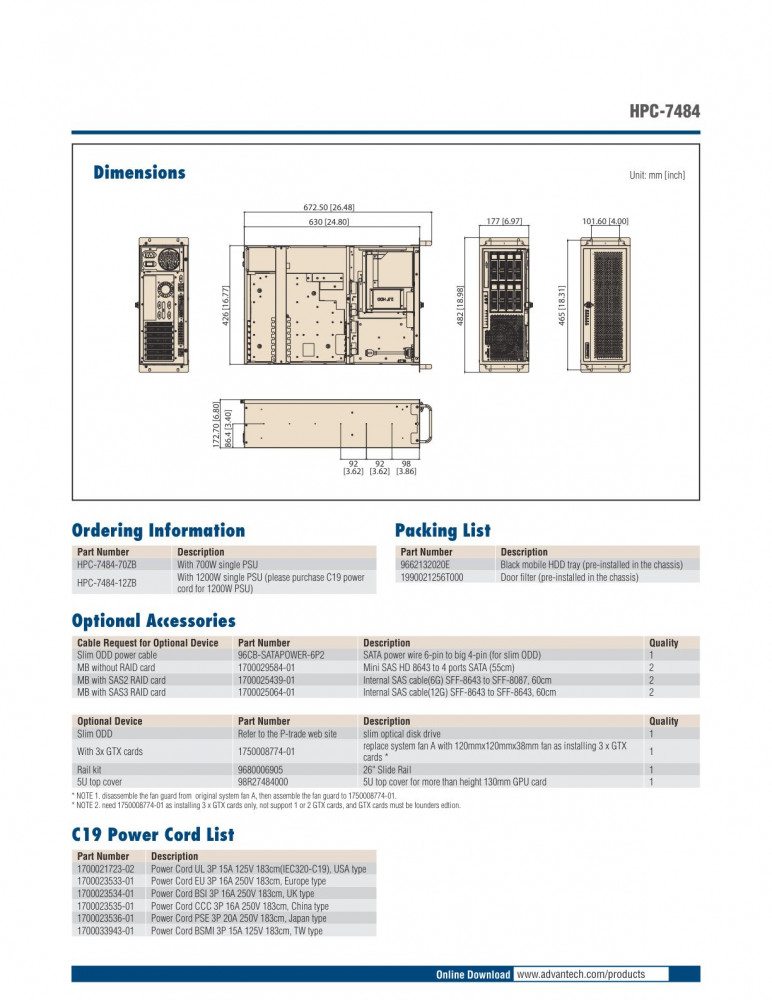 HPC-7484 technical document page 2