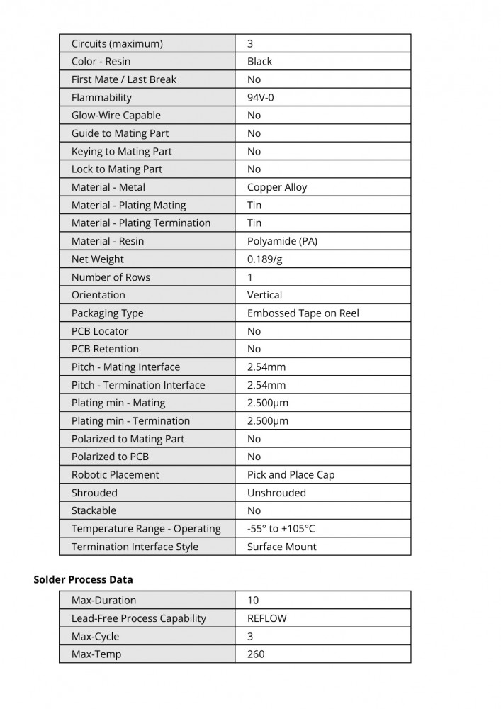 Technical document image 3 for MOLEX 878980368