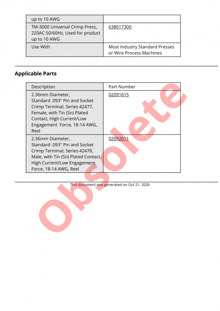 Technical document image 3 for Molex 639005600