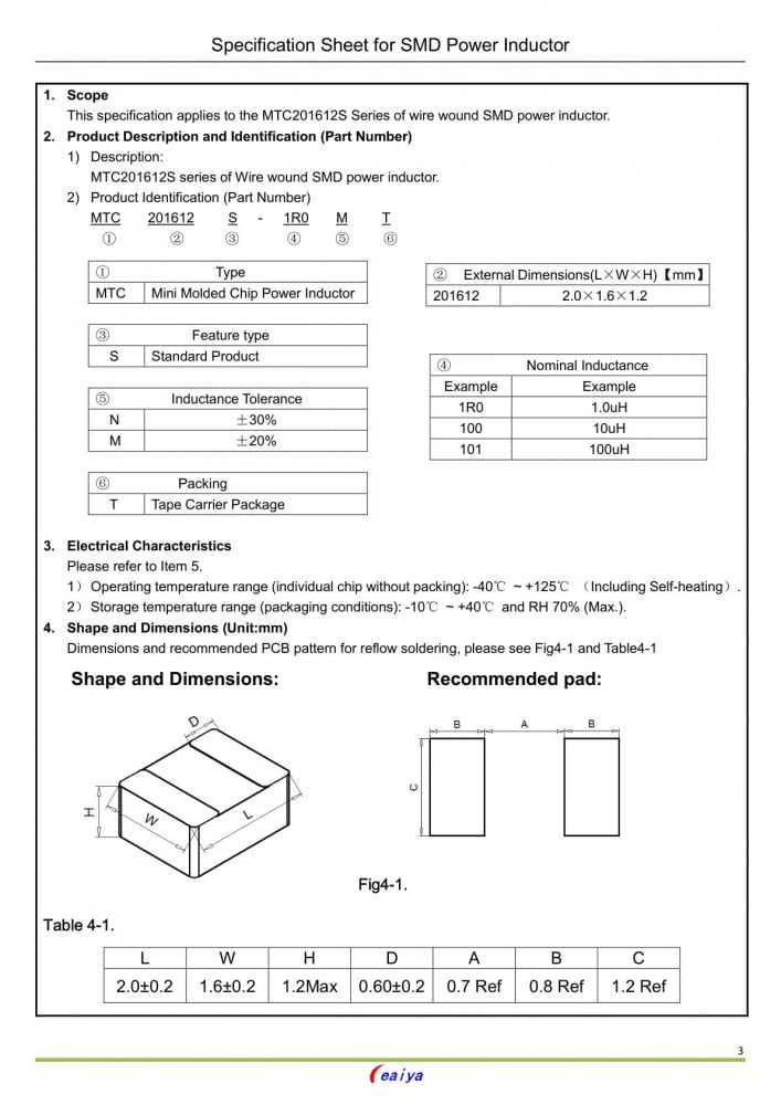 MTC201612S-R24MT datasheet page 3