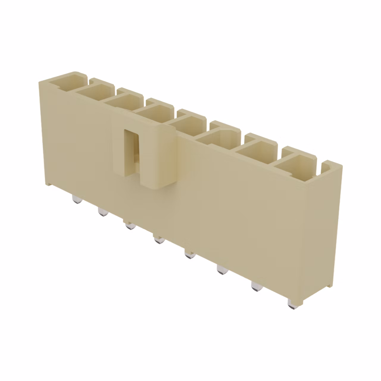 Mega-Fit ColorLock Vertical Header, 5.70mm Pitch, Single Row, 8 Circuits, Matte Tin (Sn) Plating, Glow-Wire Capable, Tray, Natural for sale