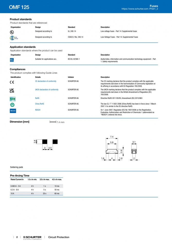 SCHURTER 3404 technical document page 2