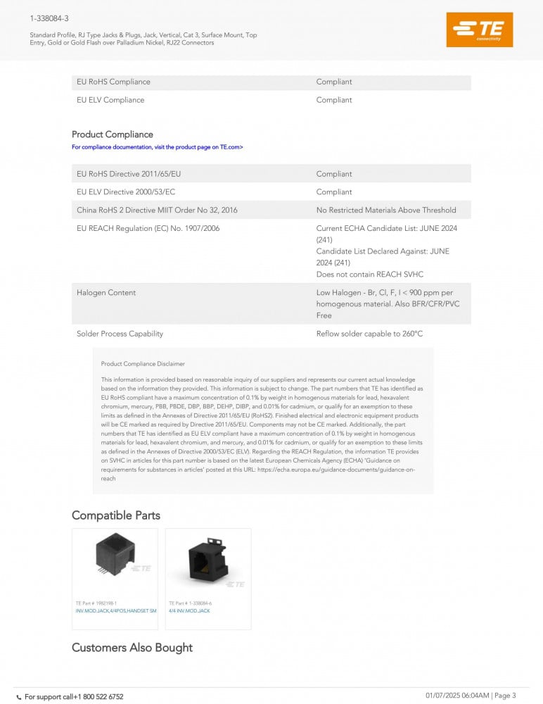 TE Connectivity 1-338084-3 technical document page 3