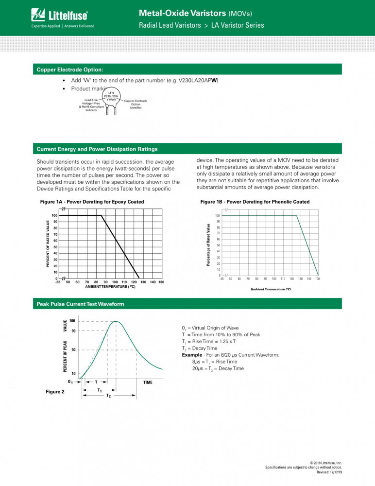 Littelfuse LA Series datasheet page 4