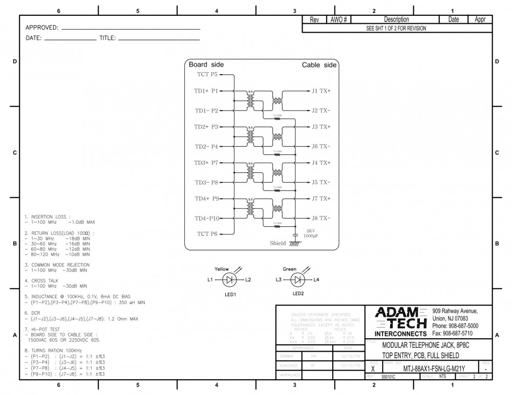 MTJ-88AX1-FSN-LG-M21Y technical document page 2