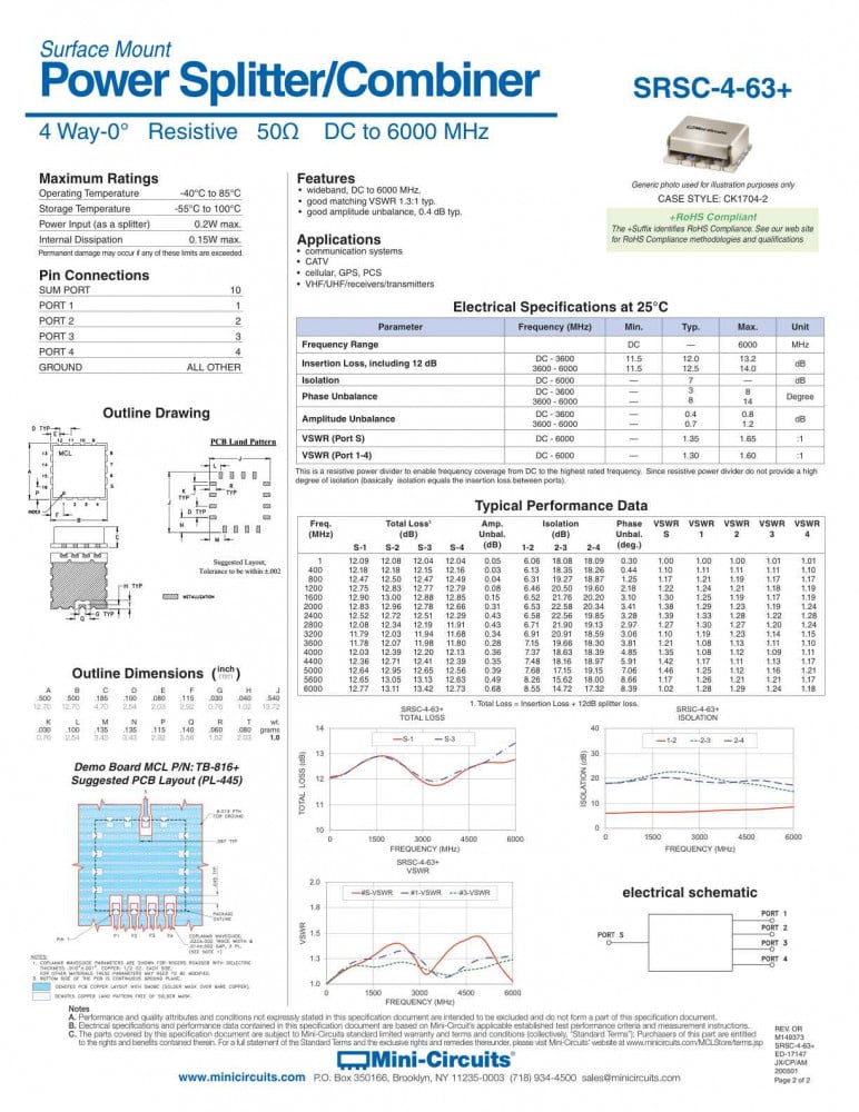 SRSC-4-63+ datasheet page 2