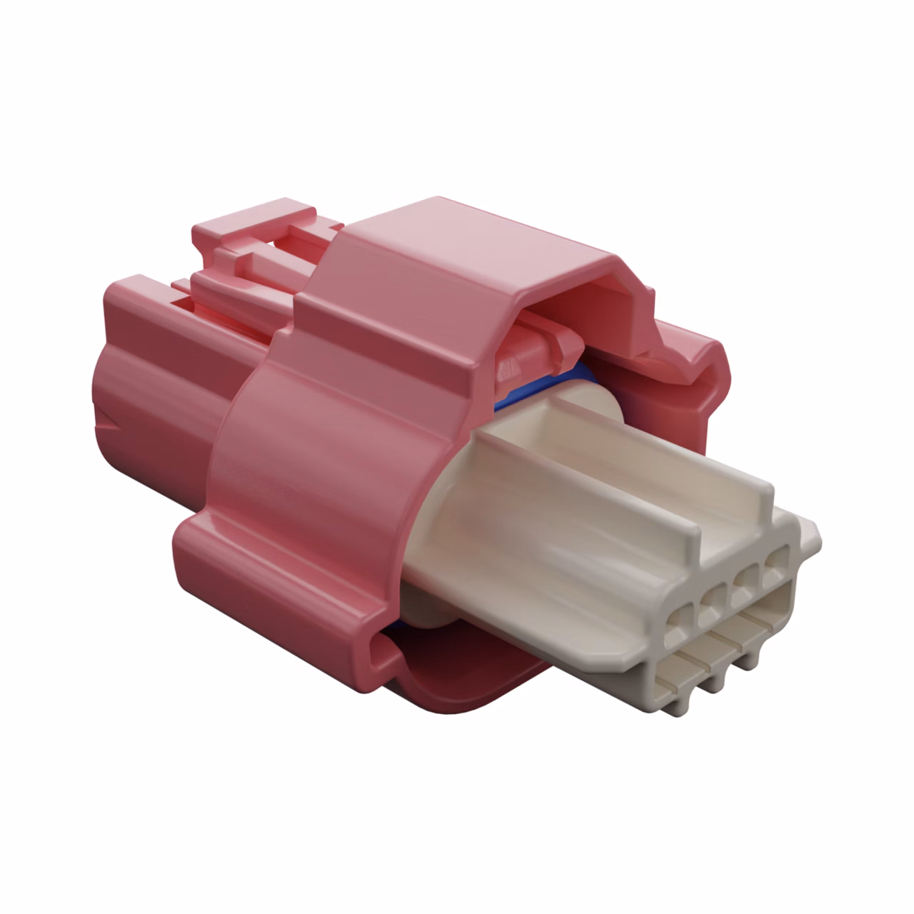 Squba Sealed Receptacle Assembly, 1.80mm Pitch, Single Row, 4 Circuits, Pink for sale