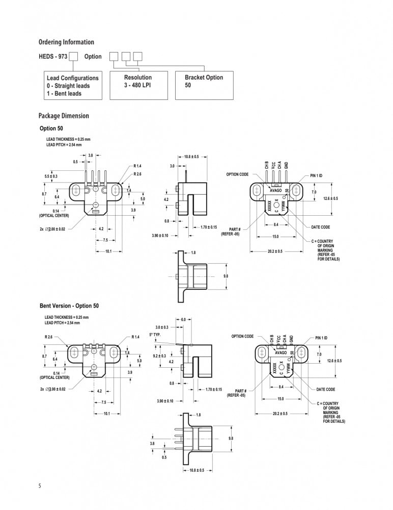 HEDS-9731#B50 datasheet page 5