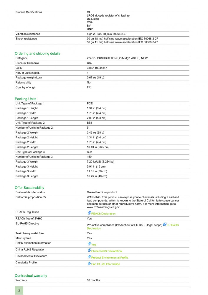 ZB5CW343 technical document page 2
