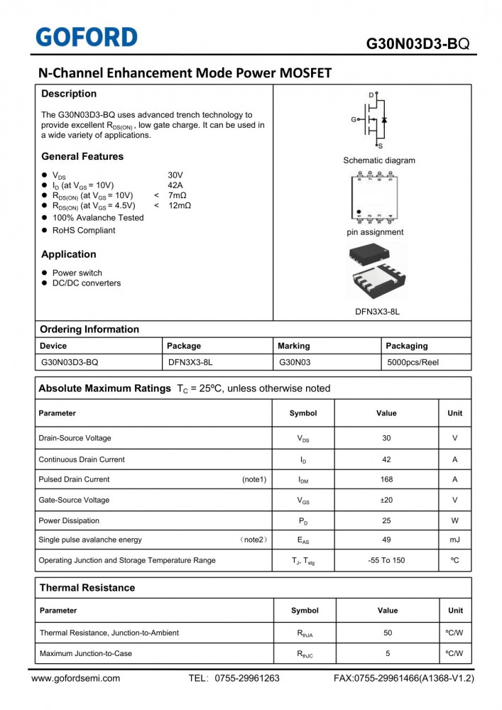 G30N03D3-BQ datasheet page 1