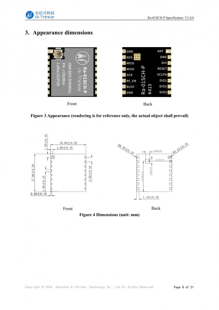 Ra-01SCH-P datasheet page 8