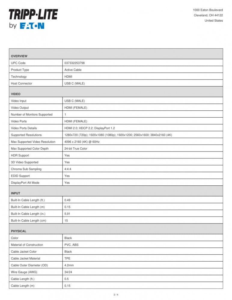 U444-06N-HDR-B technical document page 2