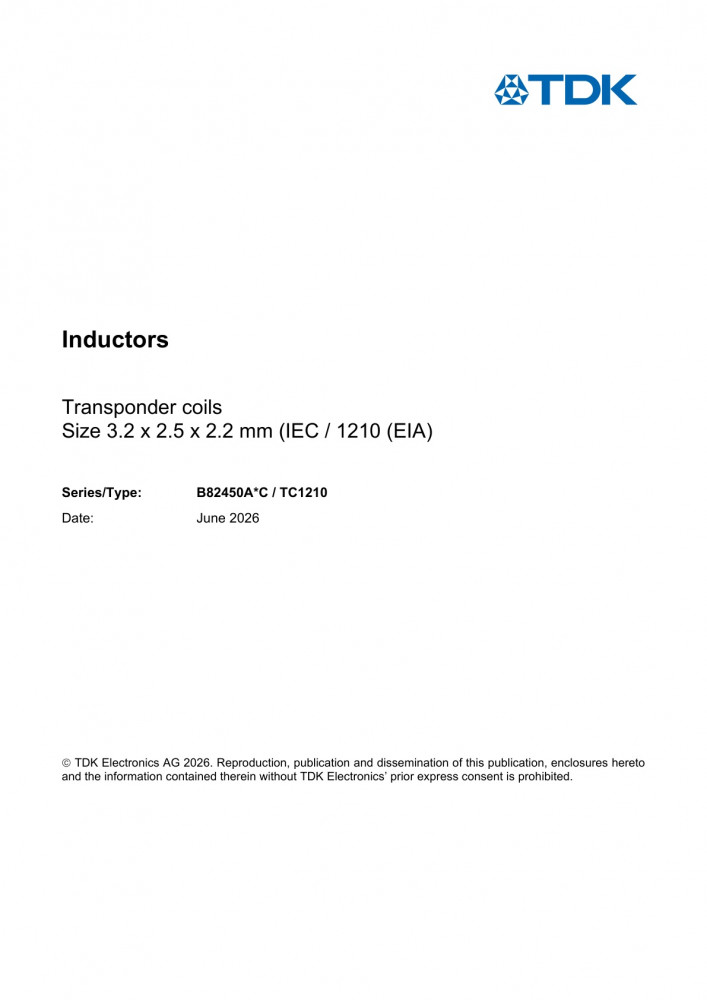 B82450A series document page 1
