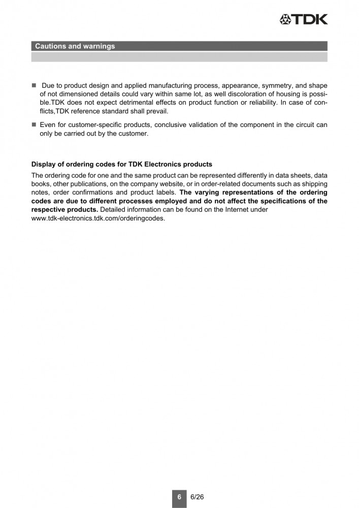 B82450A series document page 6