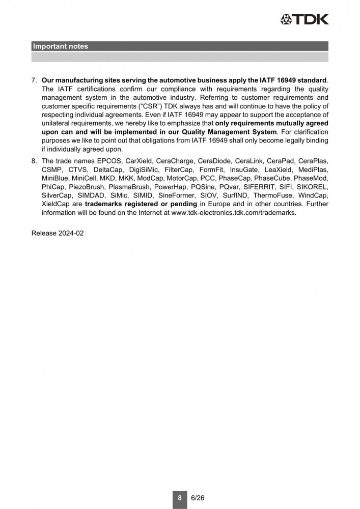 B82450A series document page 8