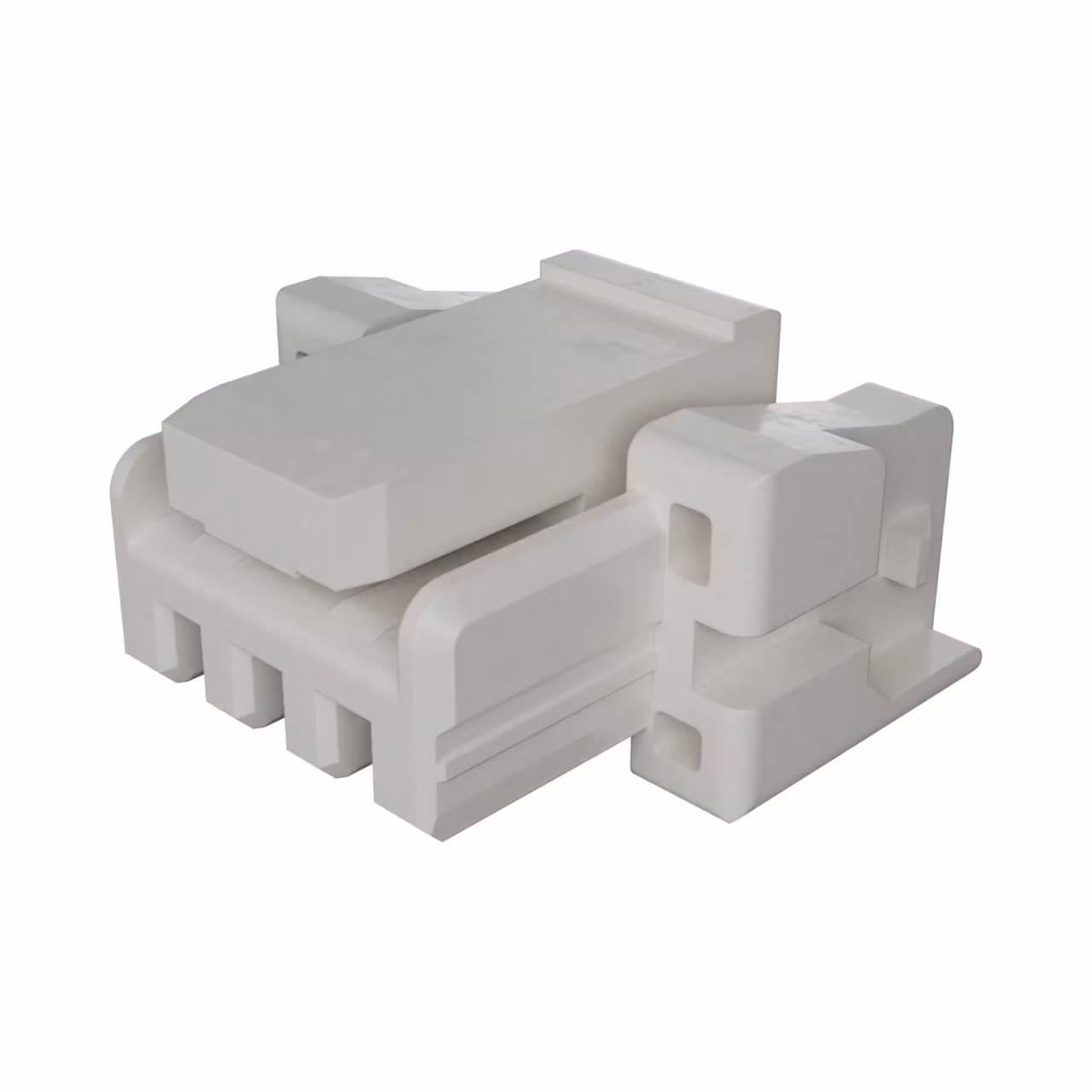 Micro-Lock Plus TPA Type Receptacle Housing, 1.25mm Pitch, Low-Halogen, Single Row, Positive Lock, 3 Circuits, Natural (White) for sale