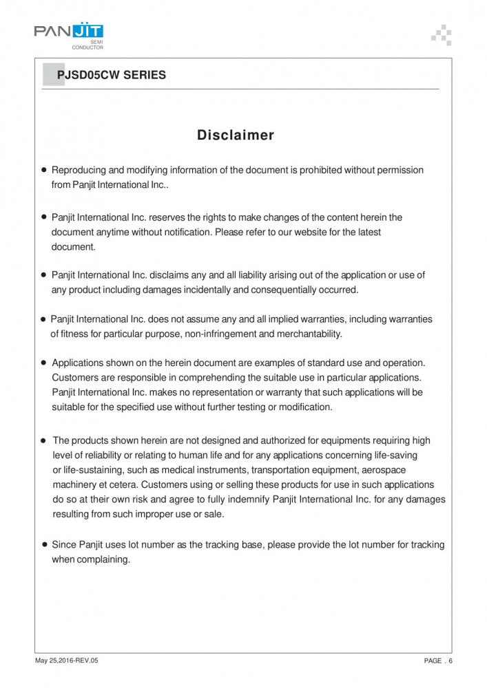 PANJIT PJSD36CW datasheet page 6