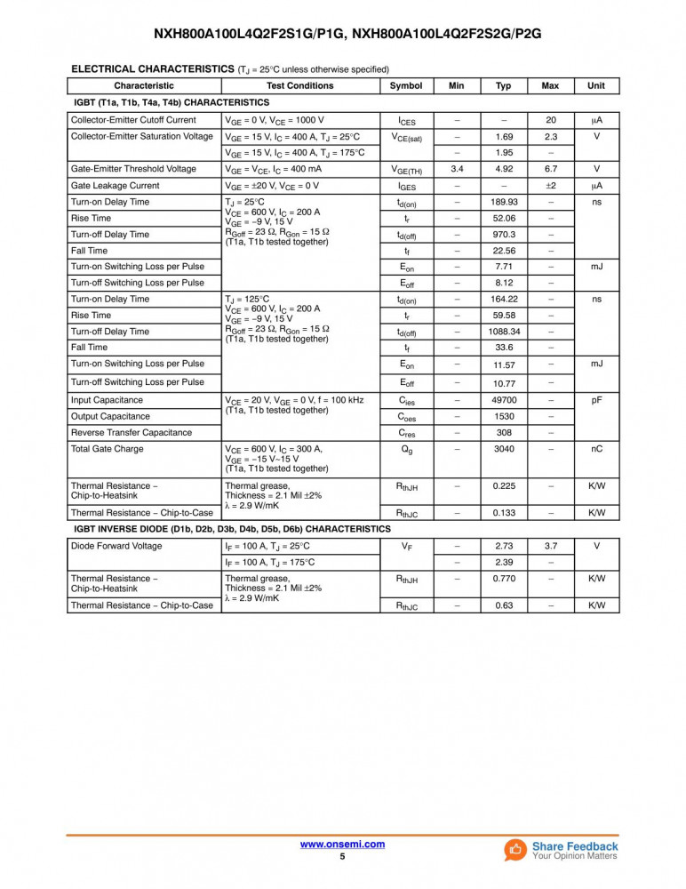 NXH800A100L4Q2F2 datasheet page 5