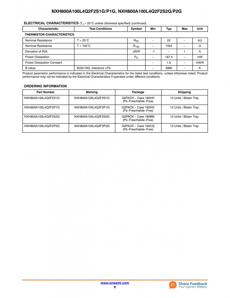 NXH800A100L4Q2F2 datasheet page 8