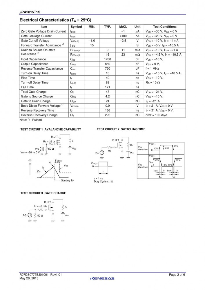 UPA2815T1S-E2-AT datasheet page 2