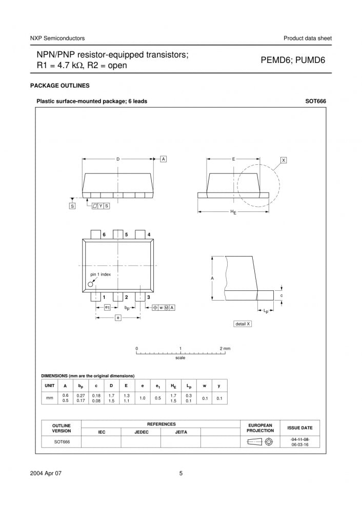 PEMD6 data sheet page 6