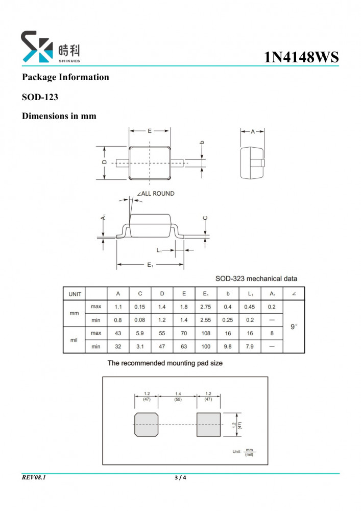 1N4148WS datasheet page 3