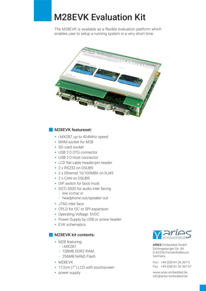 M28 product documentation page 2